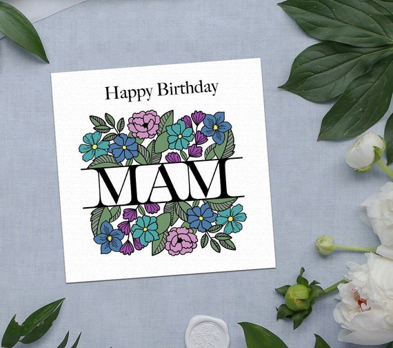 Mam Birthday Card Birthday Card For Mam Etsy