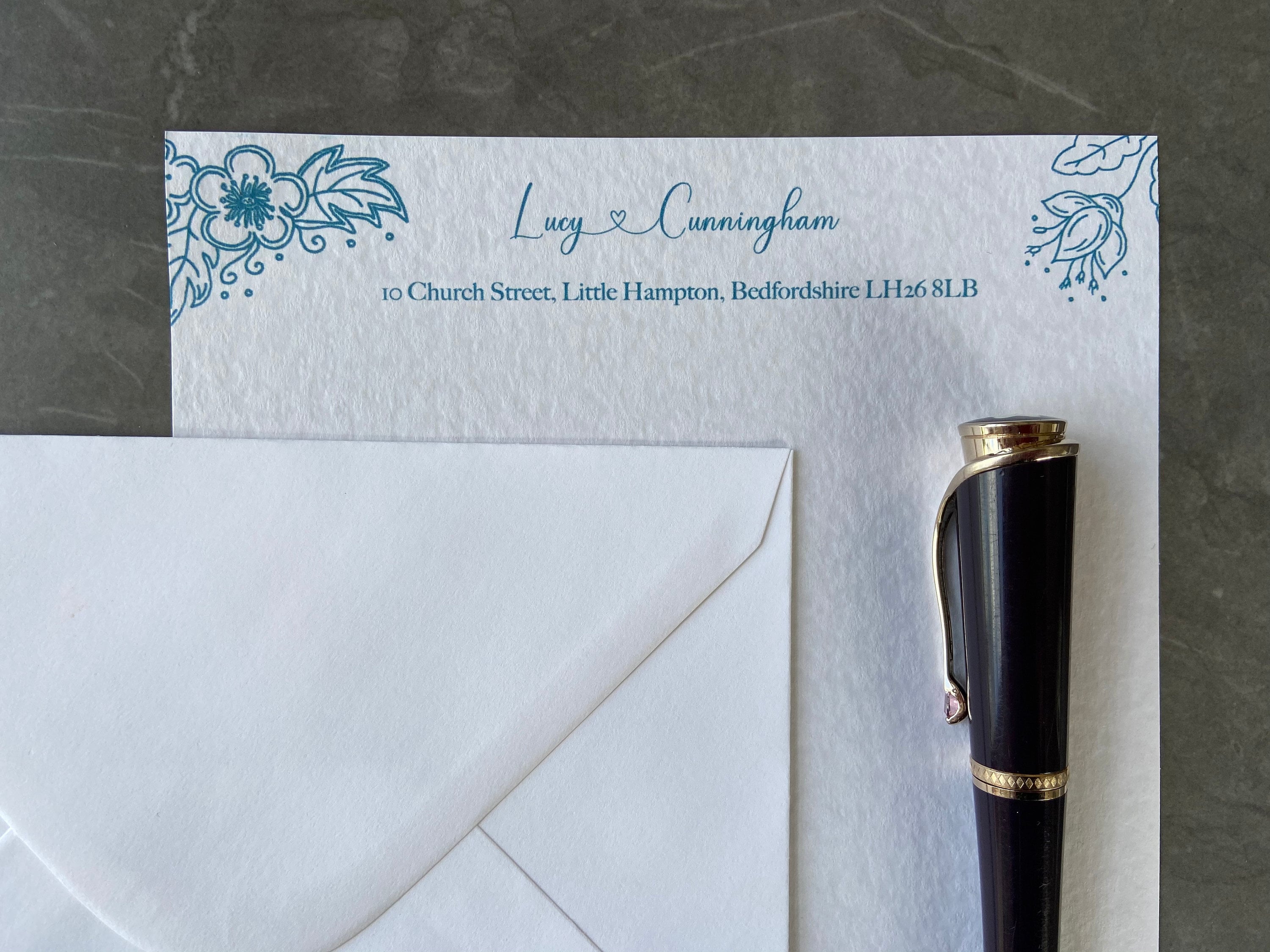 Personalised Writing Paper Set, Personalised Stationery, Customised ...