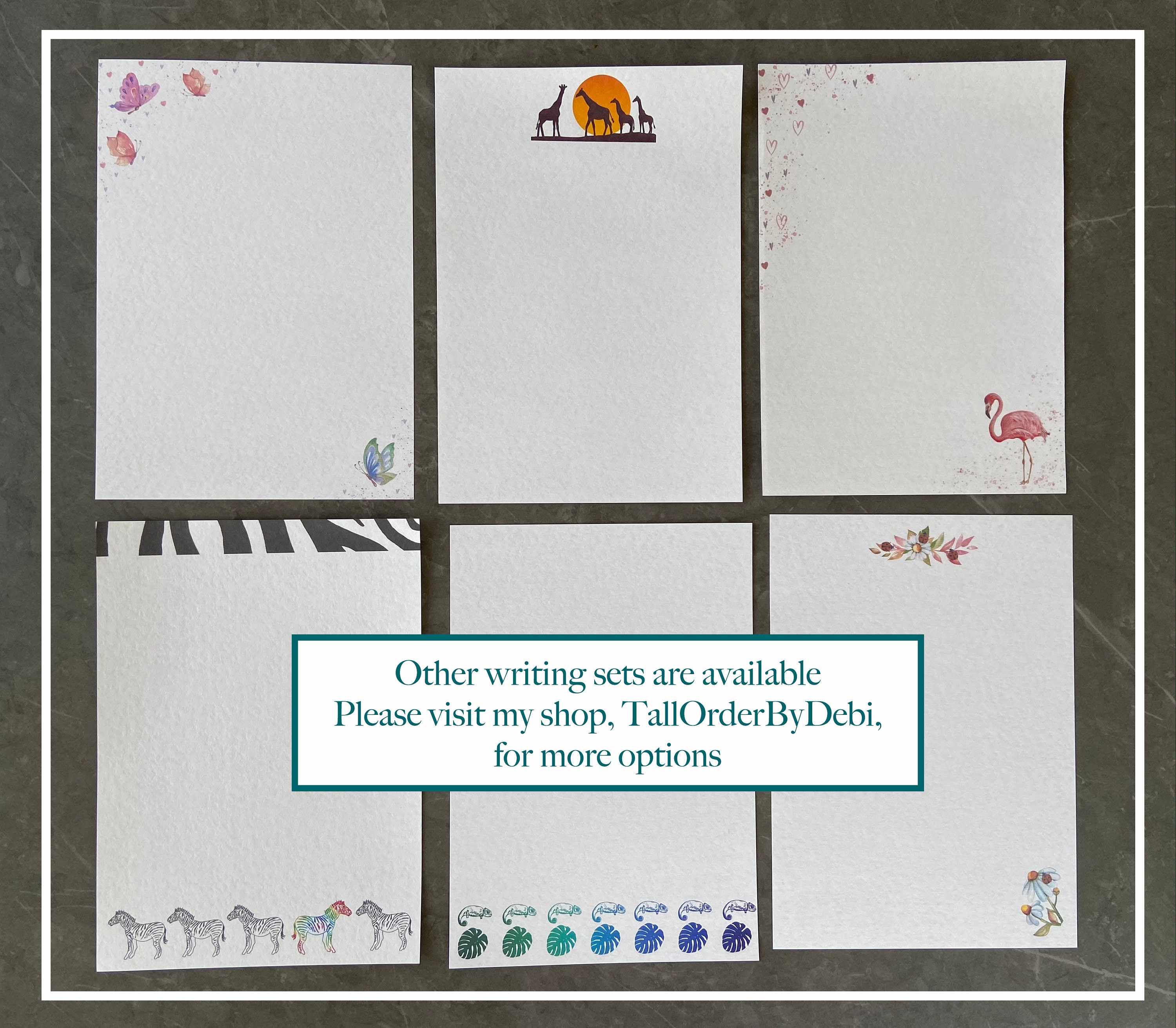 A4 Writing Paper / Large Writing Paper Set / Flamingo Letter | Etsy