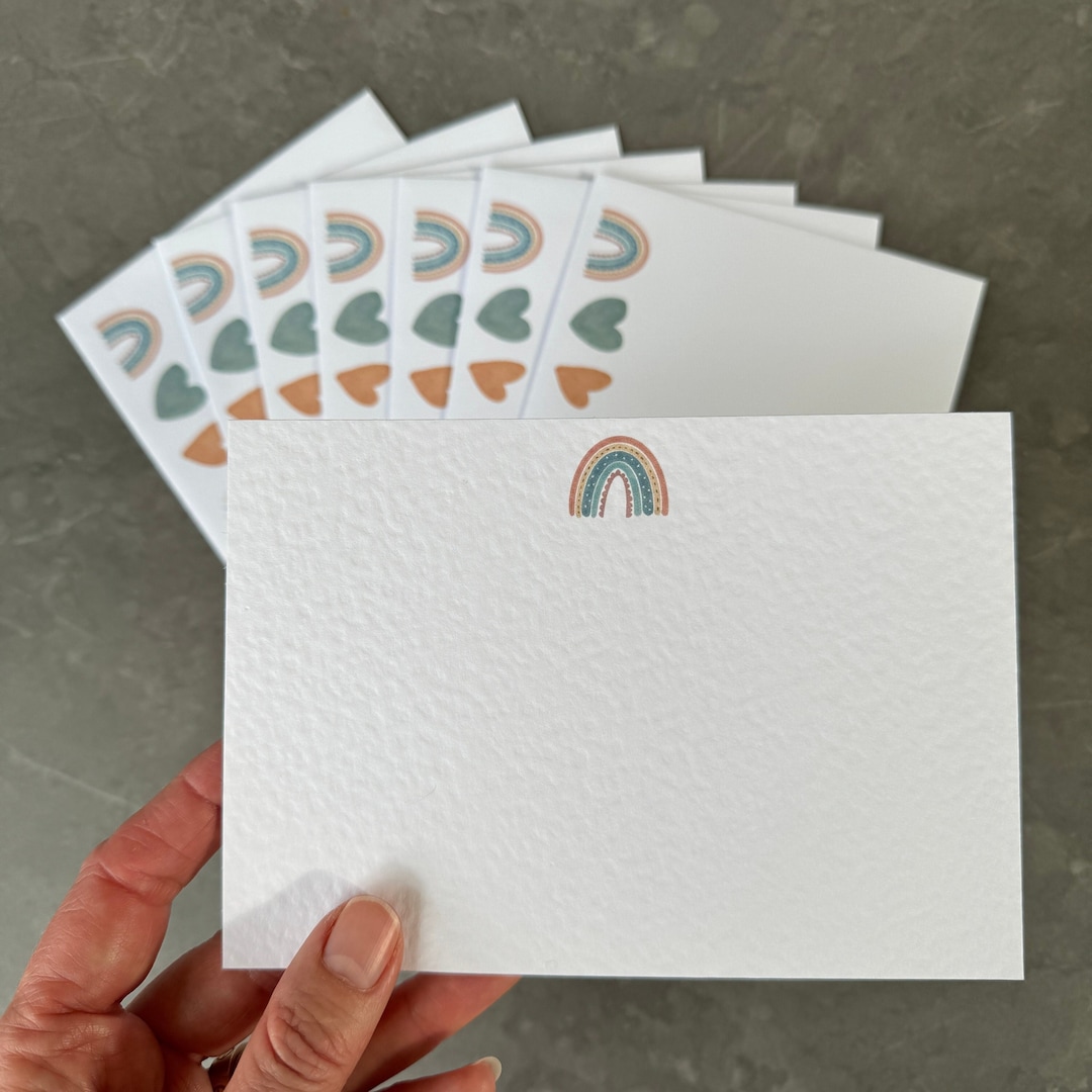 Rainbow Note Cards, Set of Postcards, Small Notecards, Thank You Note ...
