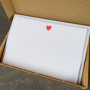 Love Heart Note Cards, Set of Notecards, Wedding Vows, Love Letters ...
