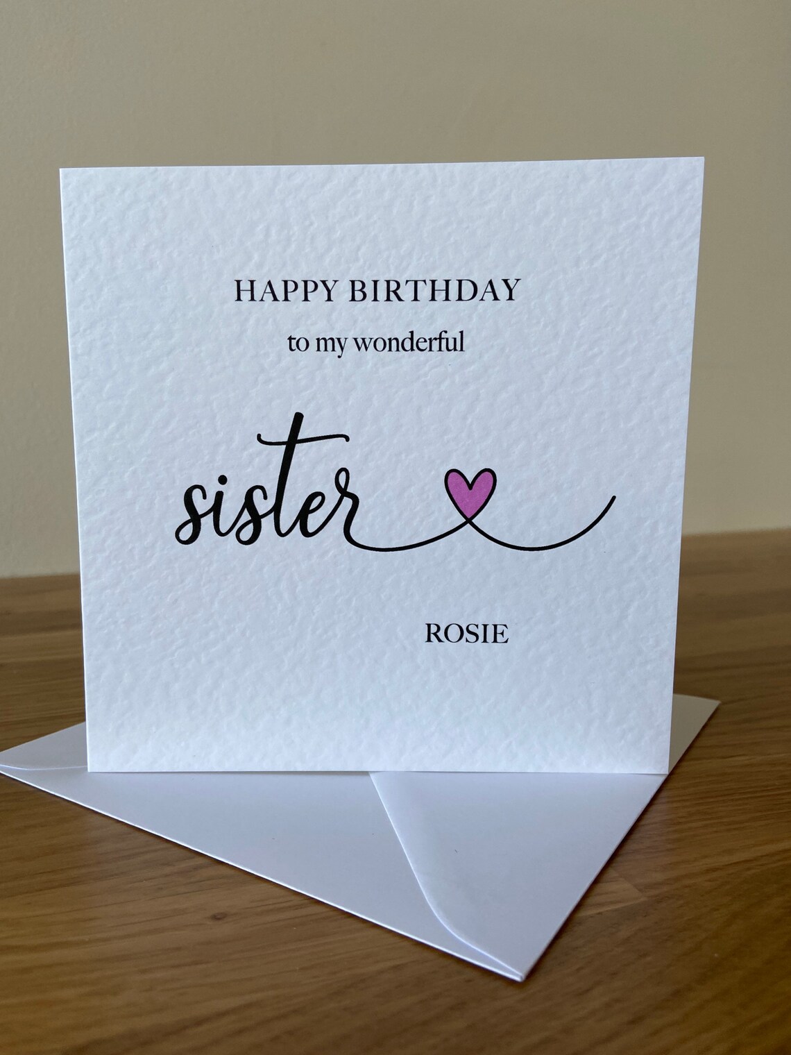 Personalised Sister Birthday Card Customised Sister Birthday Etsy