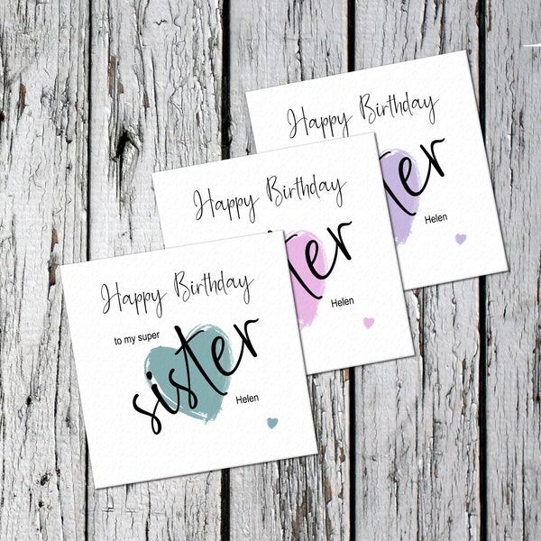 Sister Birthday Card Etsy