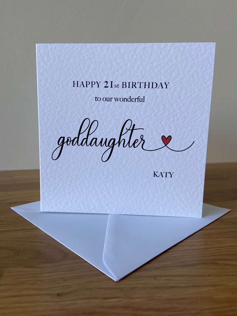 Personalised Goddaughter Birthday Card Customised Goddaughter - Etsy UK