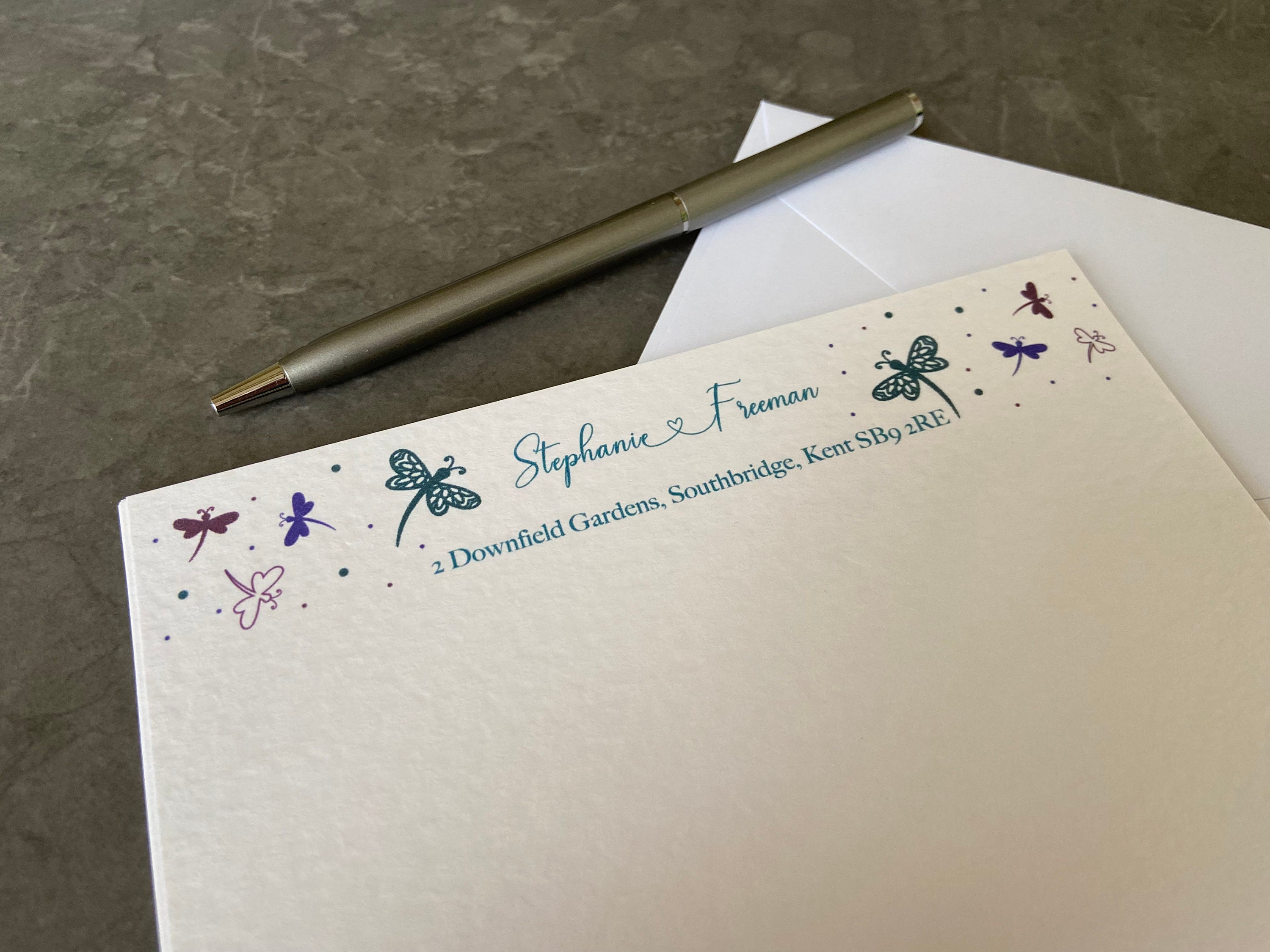 Personalised Writing Paper Set, Personalised Stationery, Customised ...
