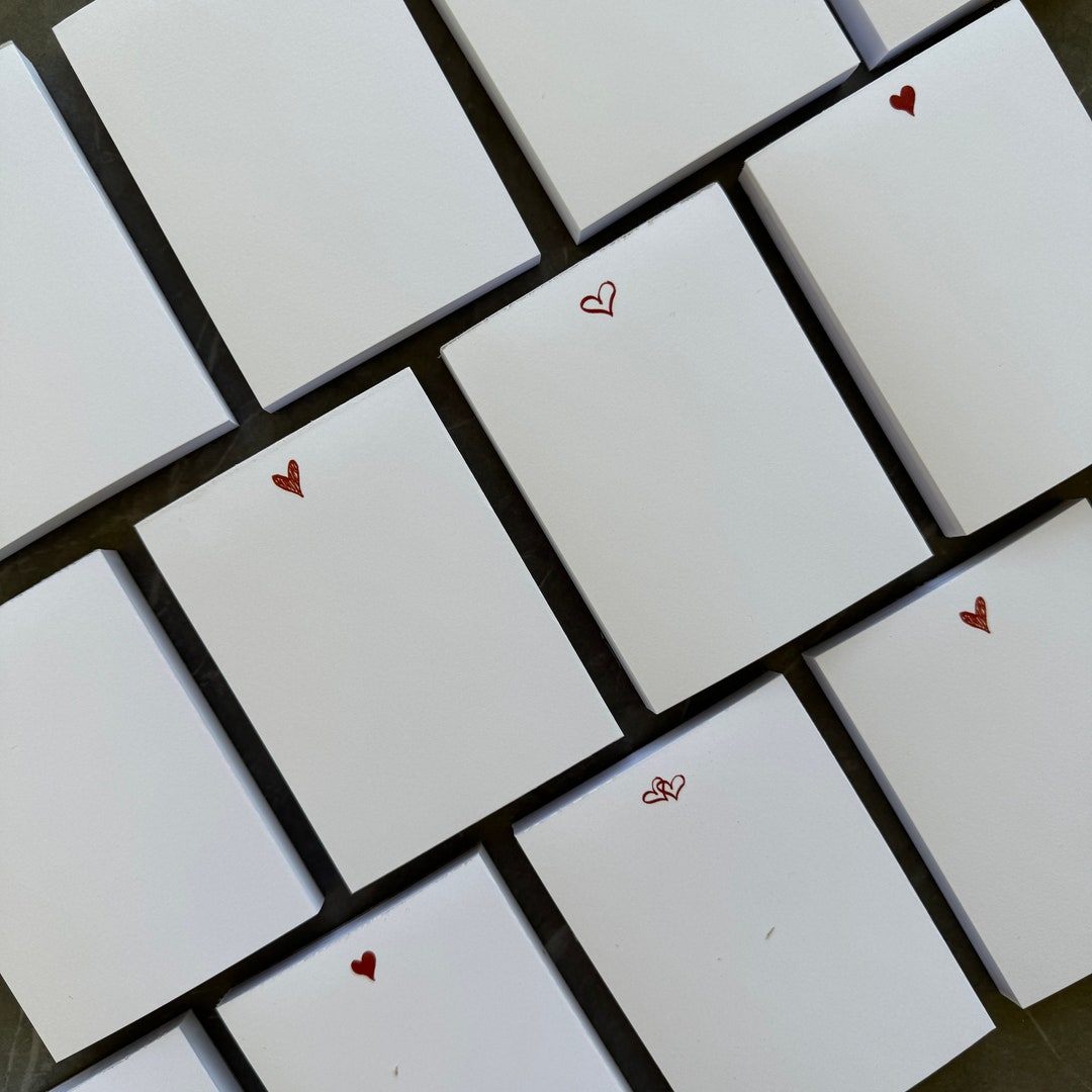 Tiny Love Heart Notepad, Telephone Pad, Memo Jotter, Handbag Notebook ...