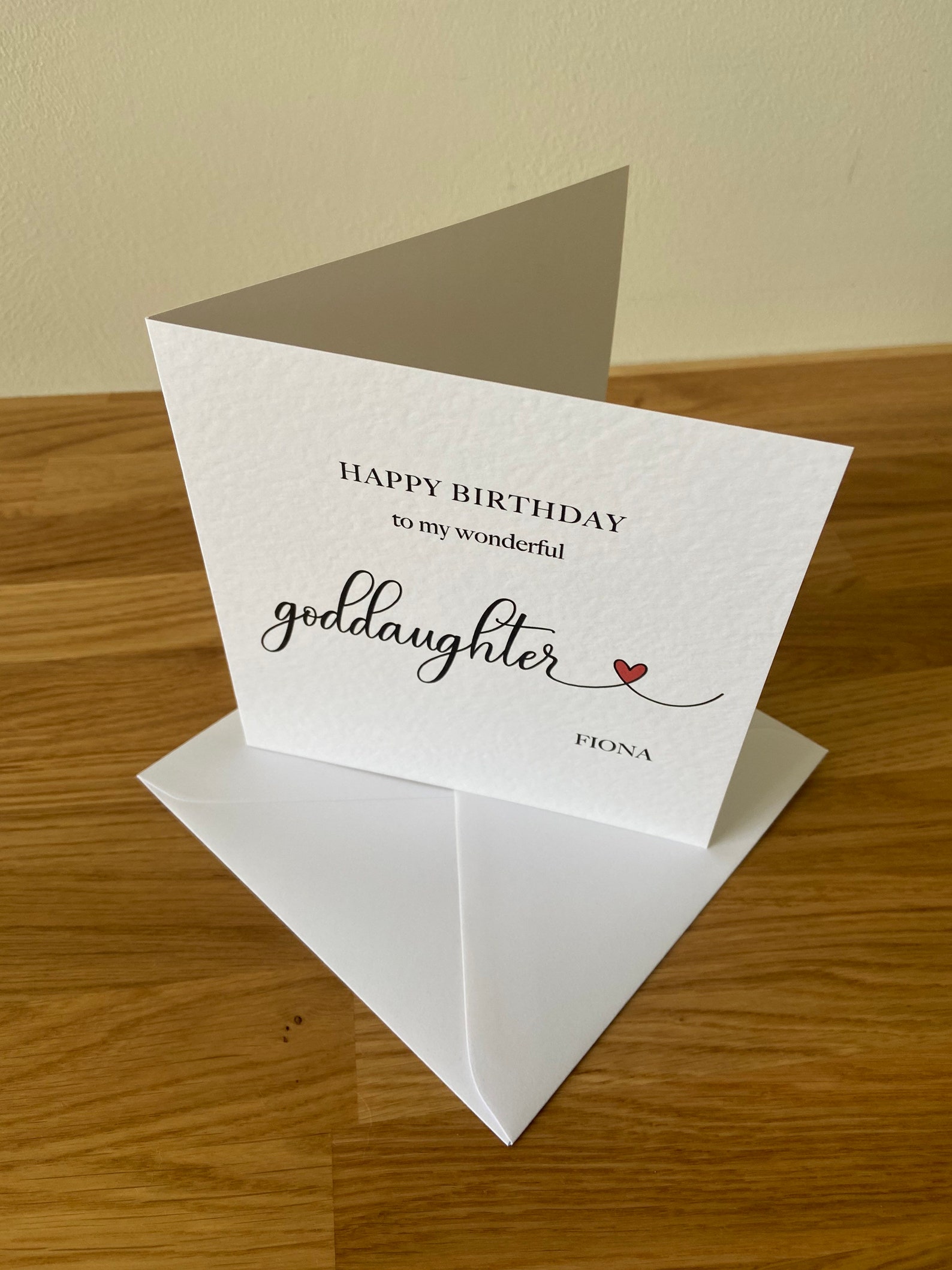 Personalised Goddaughter Birthday Card Customised Goddaughter - Etsy UK