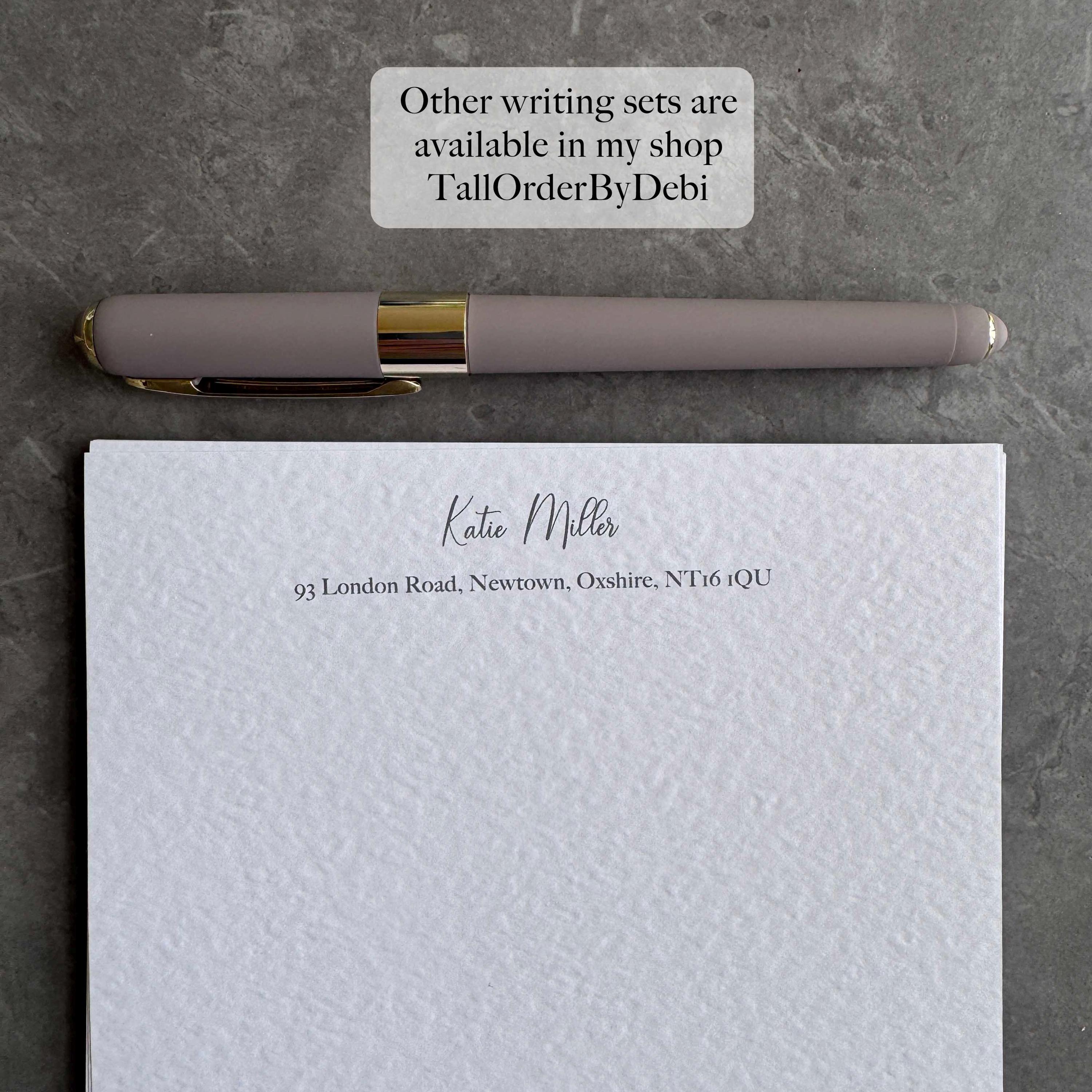 Personalised Writing Paper Set, Personalised Stationery, Customised ...