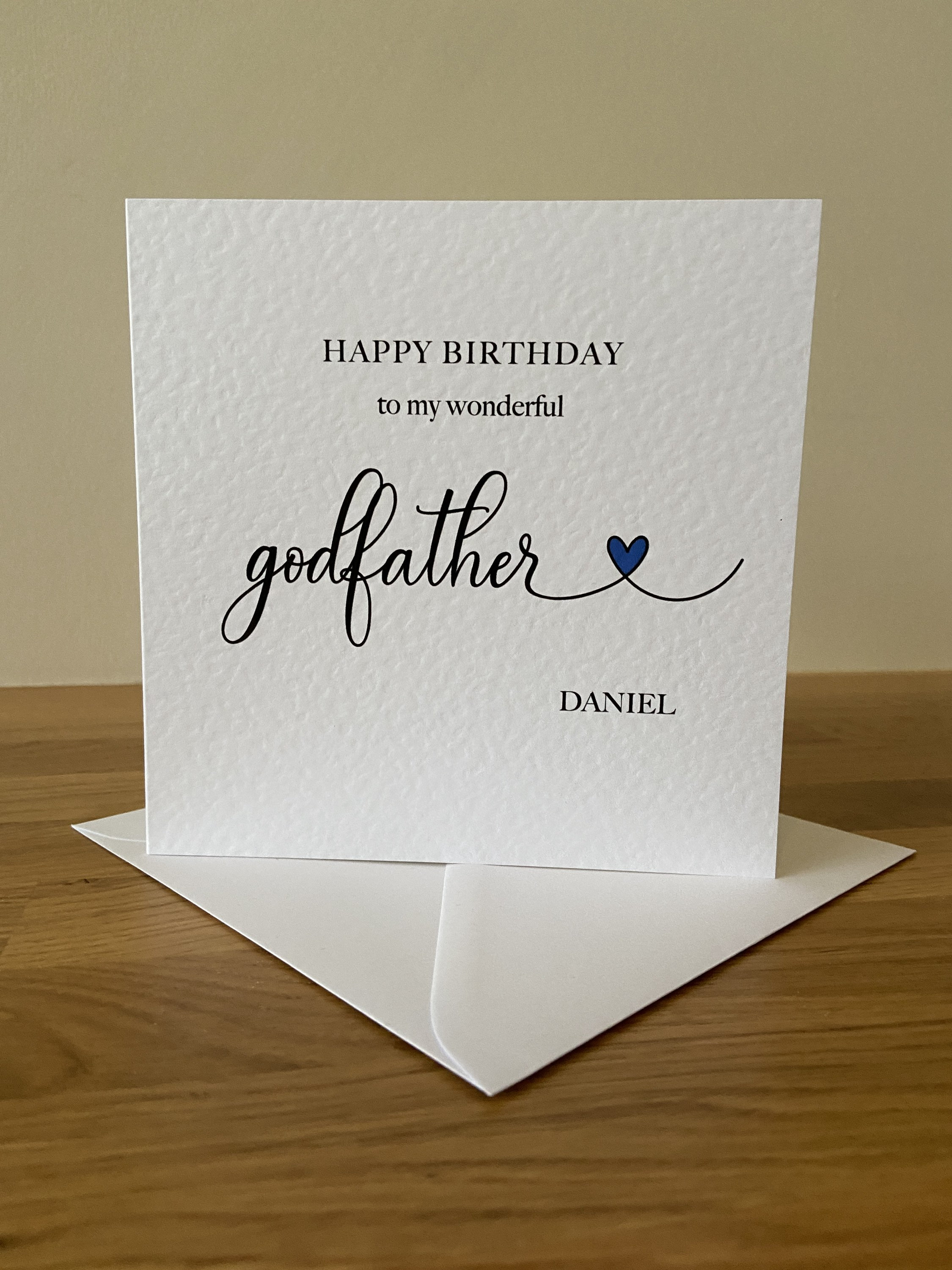 Personalised Godfather Birthday Card Customised Godfather - Etsy