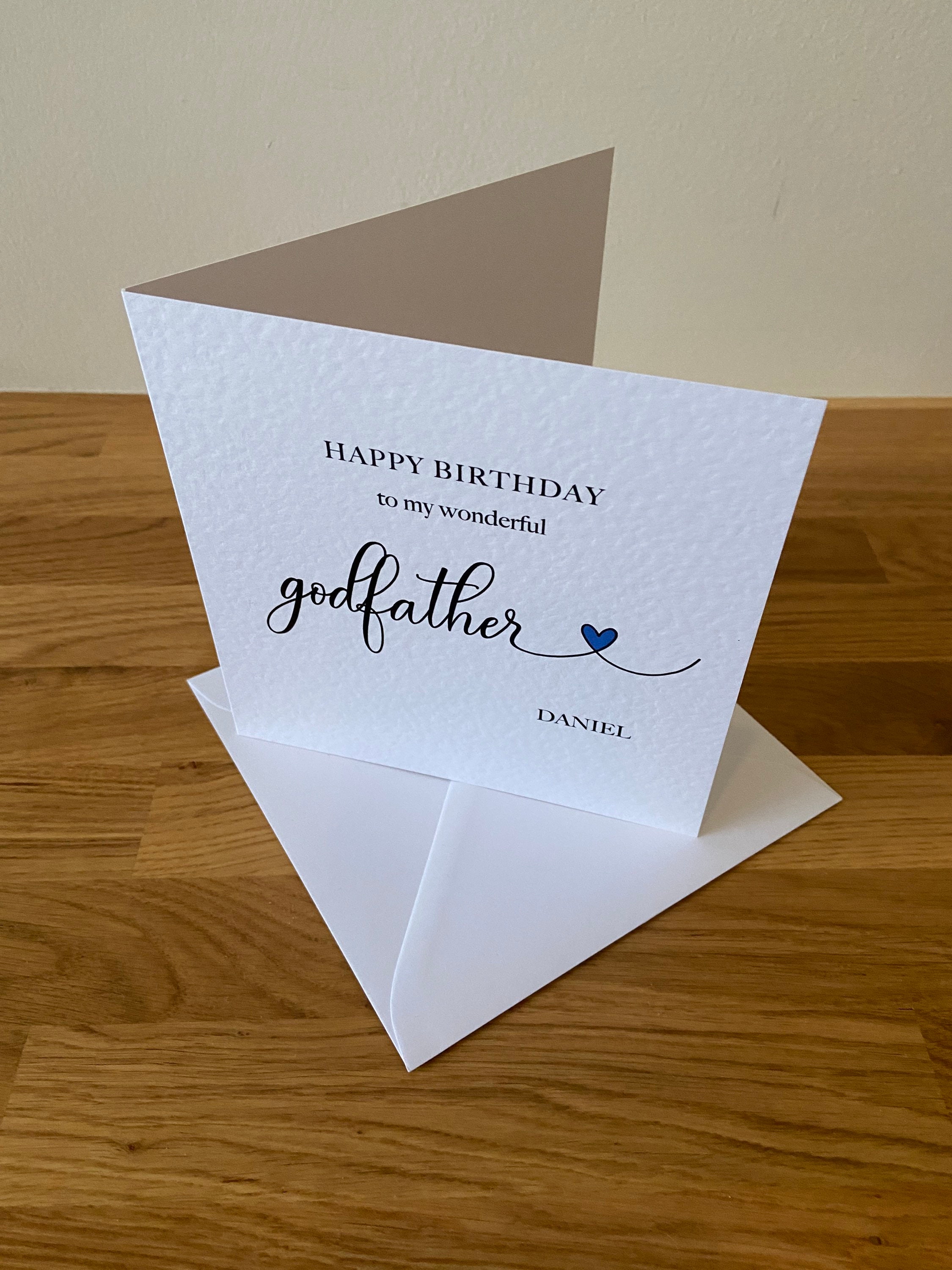 Personalised Godfather Birthday Card, Customised Godfather Birthday ...