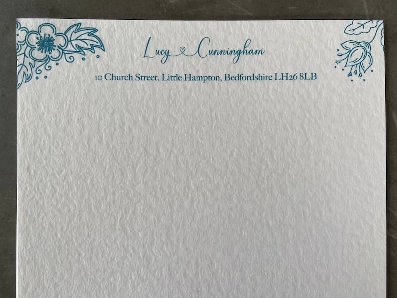 Personalised Writing Paper Set, Personalised Stationery, Customised ...