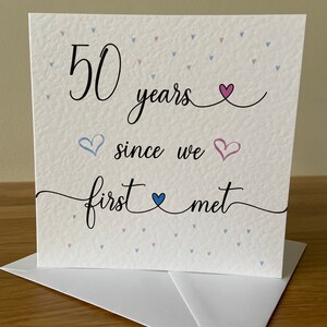 Since We Met Card, Add Any Years / Anniversary Card / Personalised ...