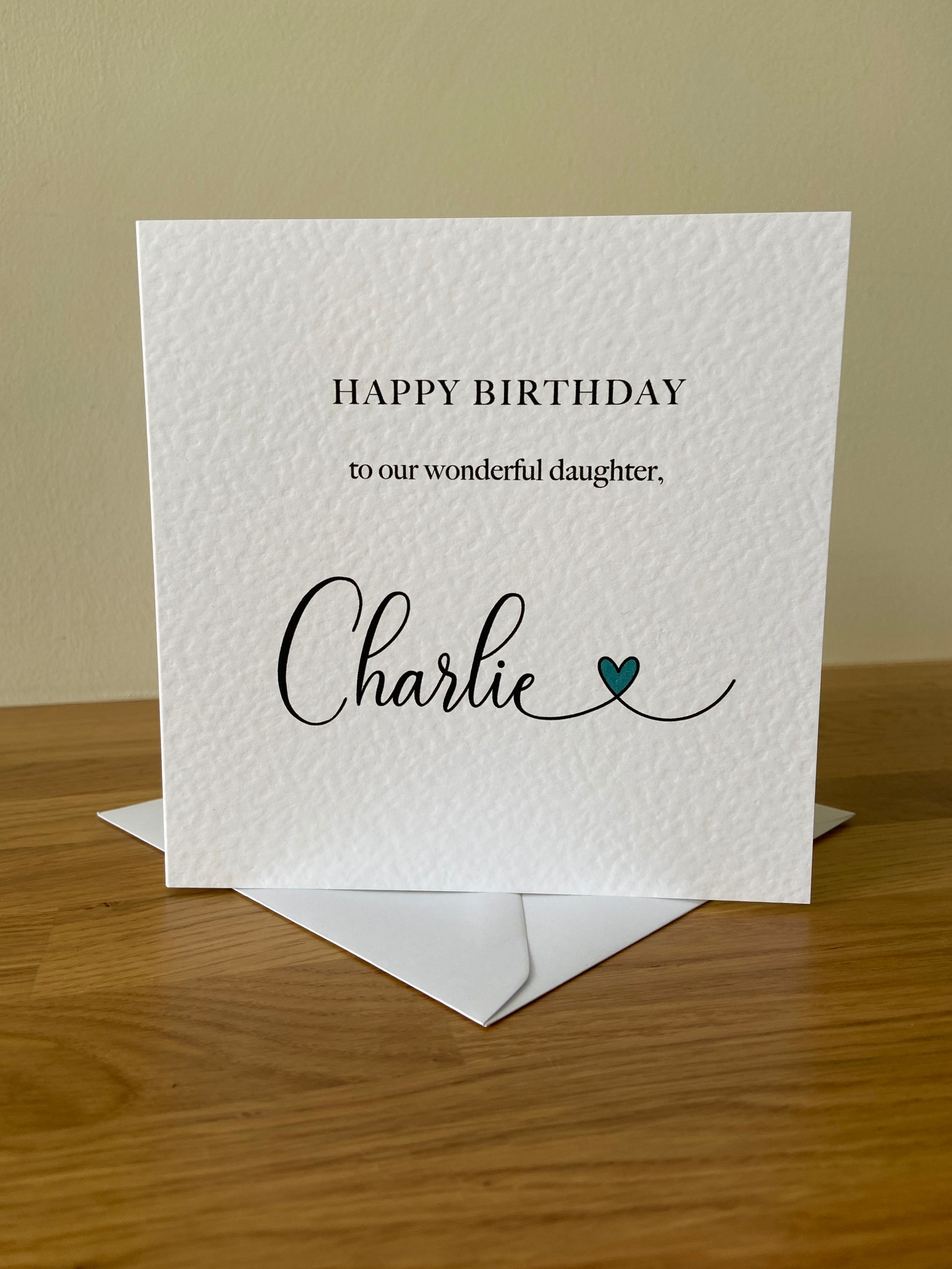Personalised Daughter Birthday Card / Customised Daughter | Etsy