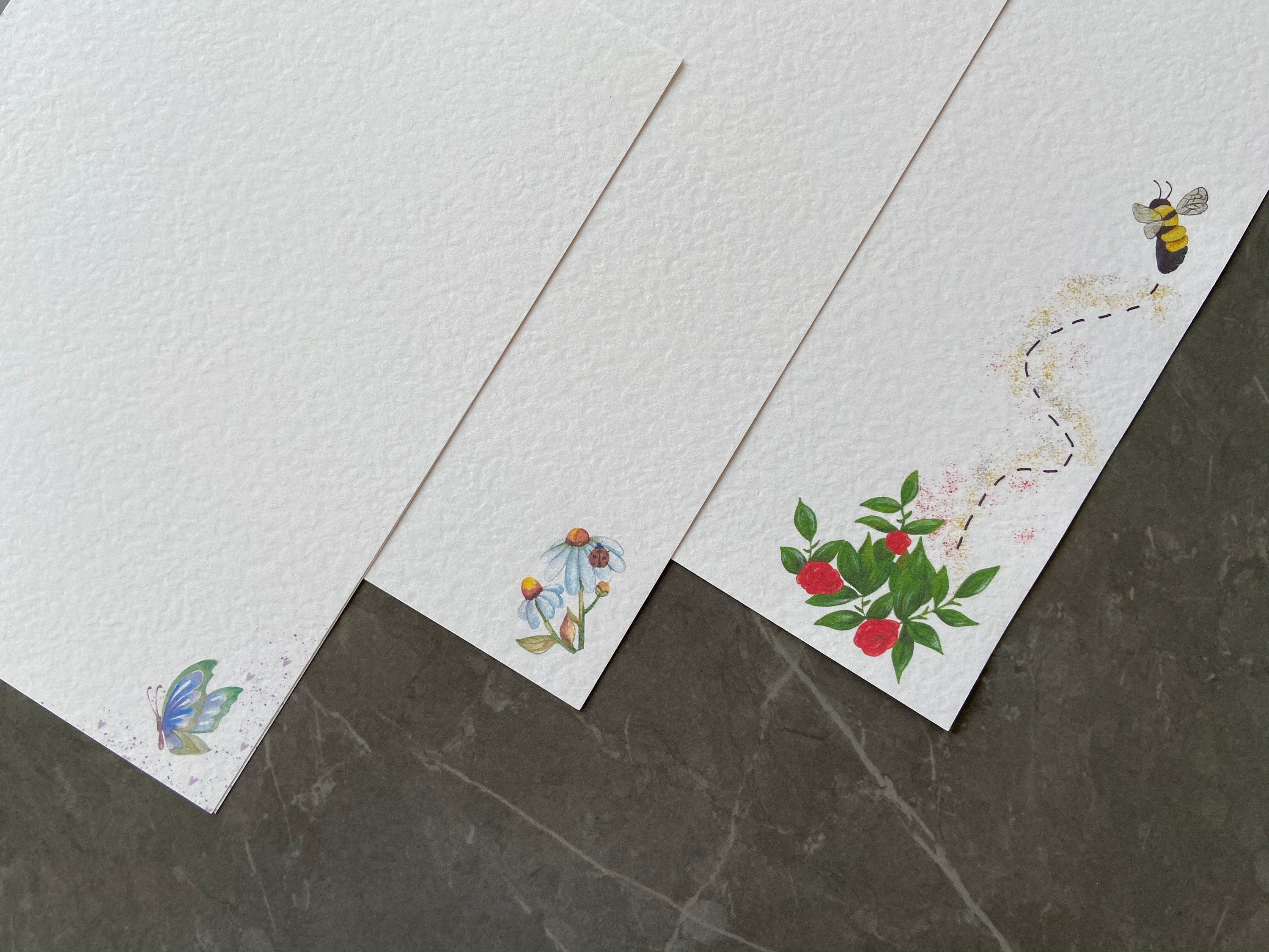 45 Piece Writing Set / Bees Butterflies and Ladybirds / 30 - Etsy UK