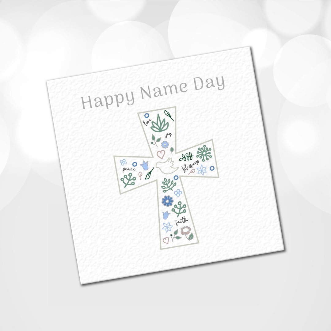 Happy Name Day Card, Christian Name Day Celebration Card - Etsy