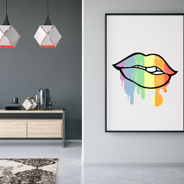 Lips Poster - Etsy UK