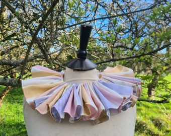 Purple Circus Clown Neck Ruff Costume in Organza Womans and Mens Ruffle ...