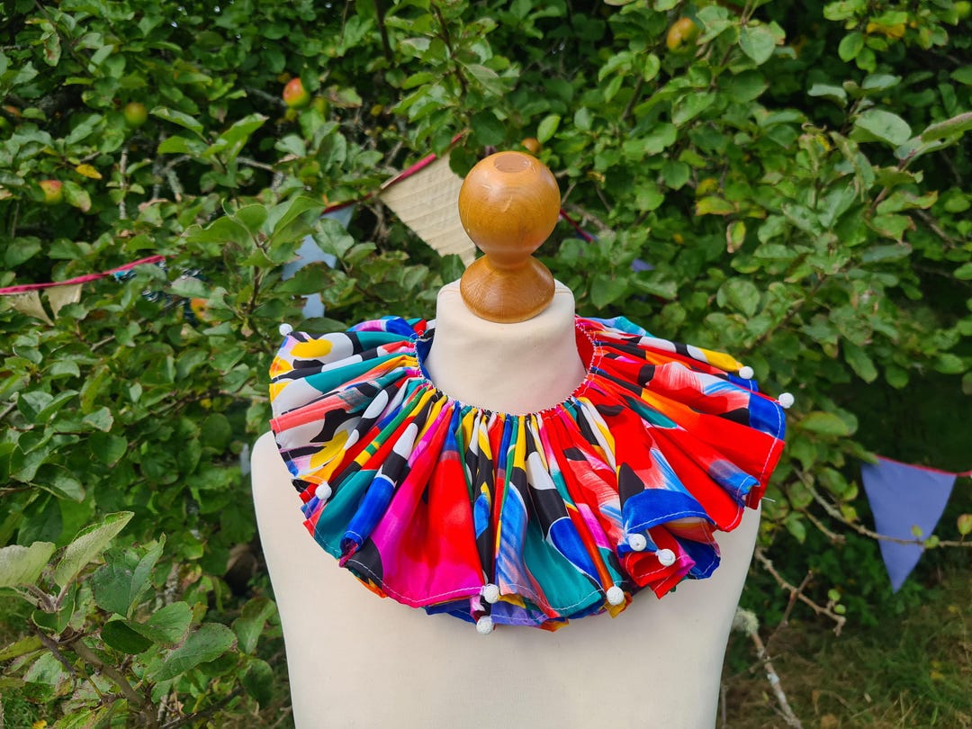 Elizabethan Clown Circus Neck Ruff Collar - Etsy