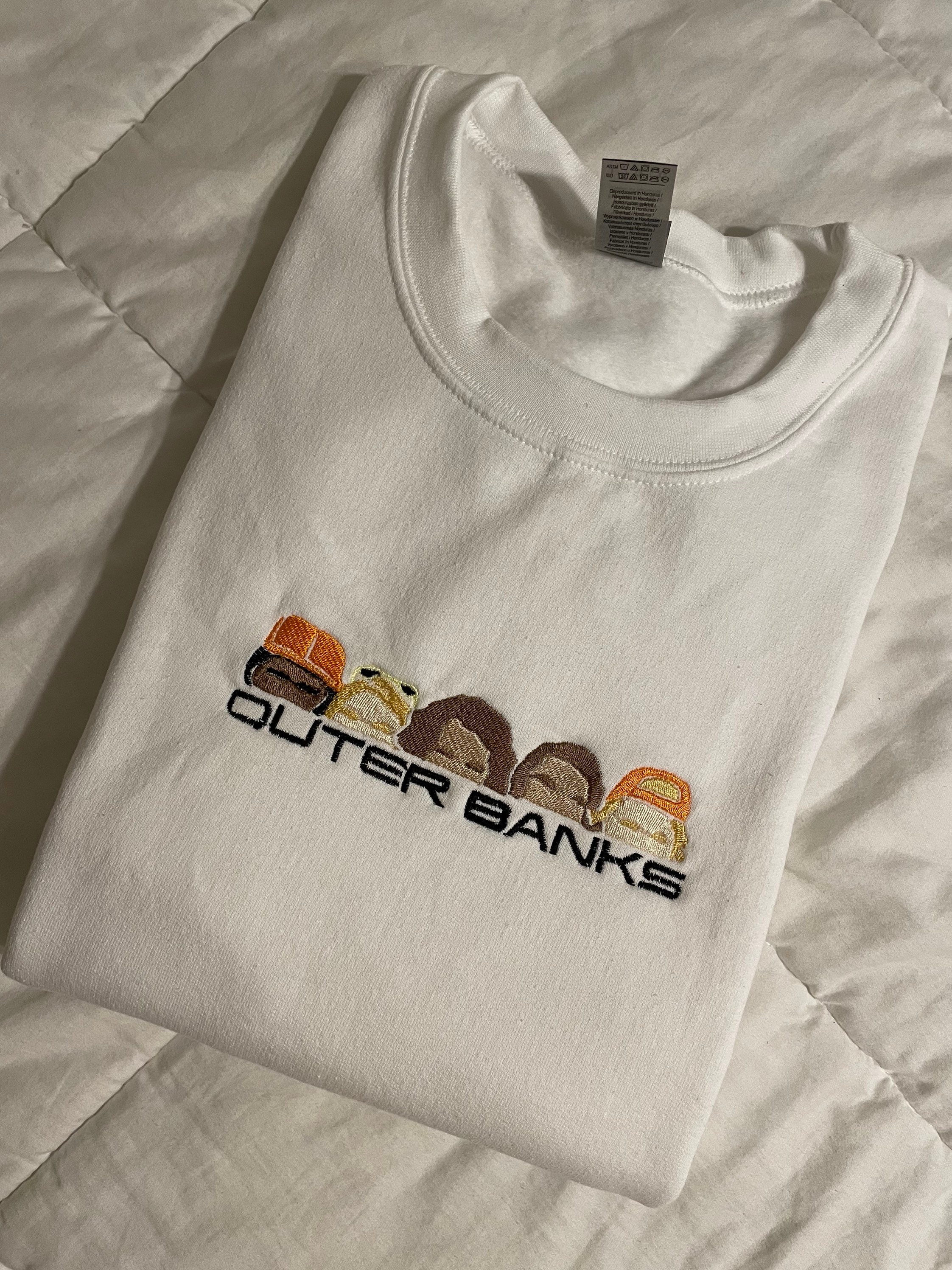 Outer Banks Embroidered Crewneck Sweater - Etsy