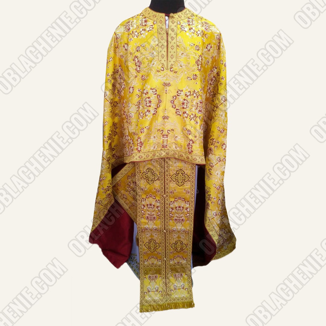 Gold Orthodox Priest Vestments. Metallic Brocade. Clergy Vestments ...