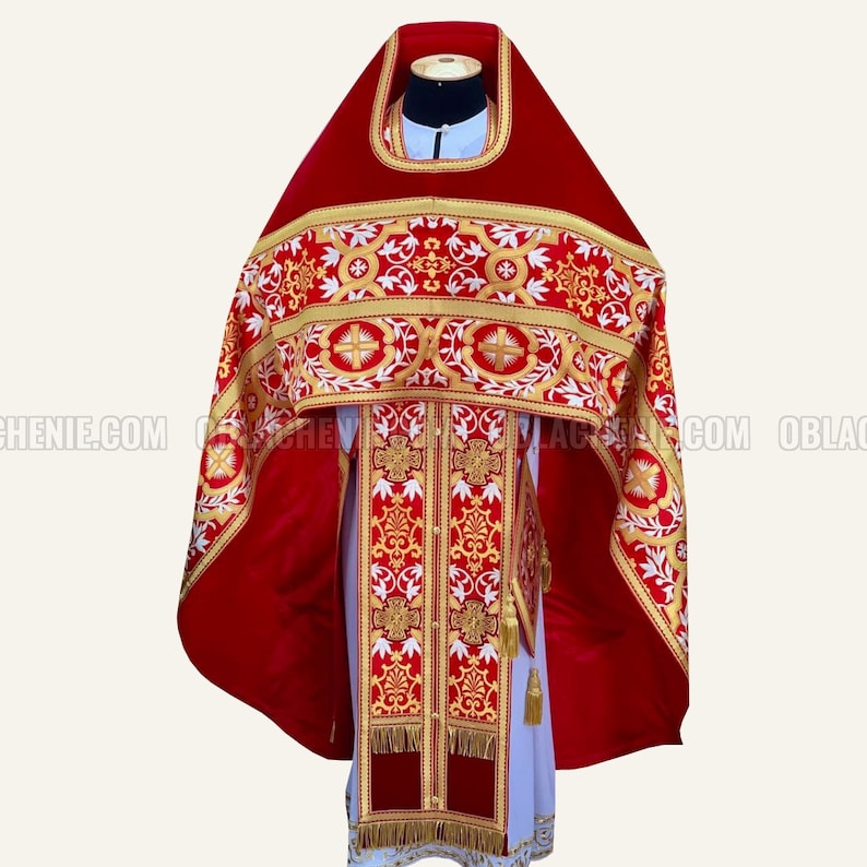 Orthodox Priest Vestments. Red Greek Metallic Brocade - Etsy