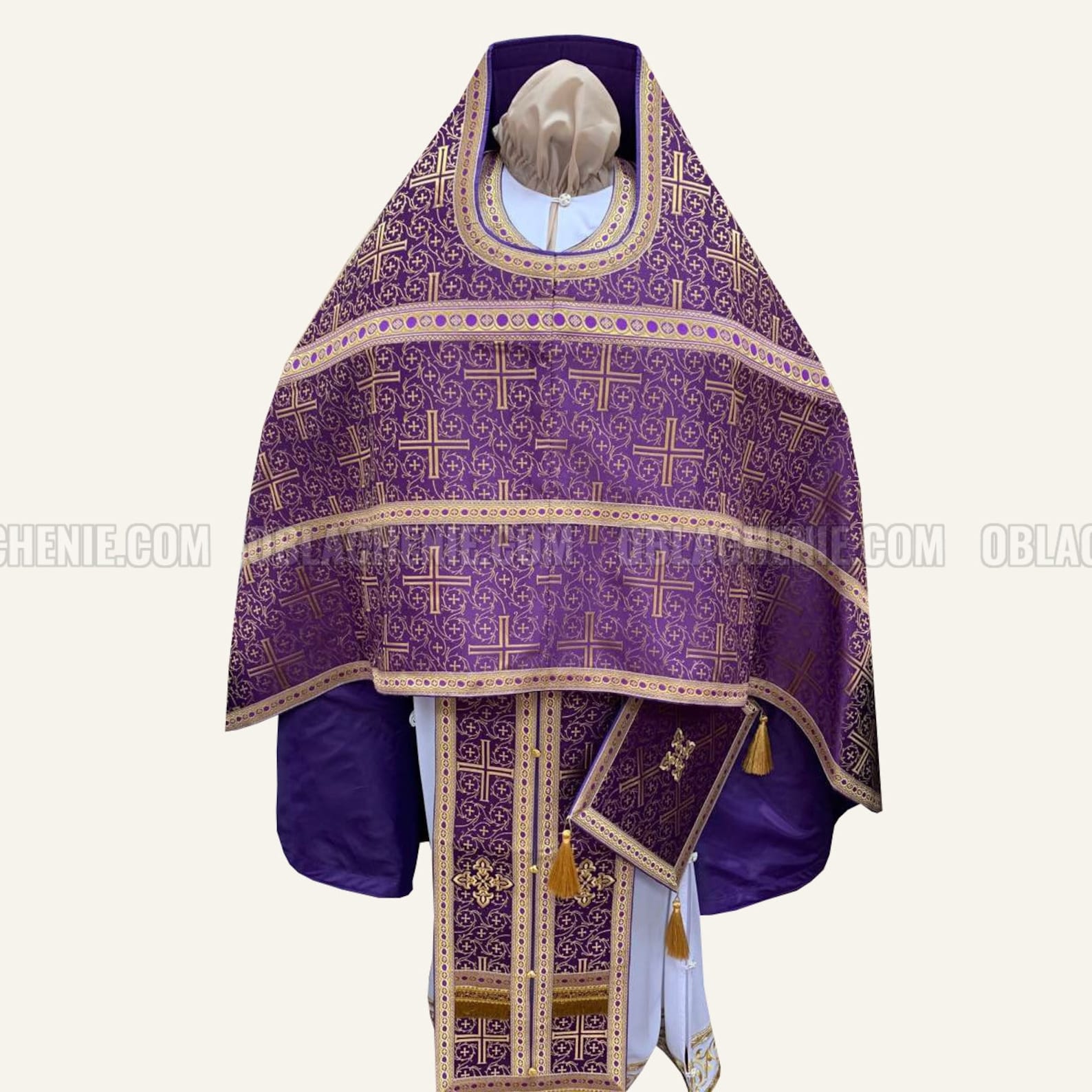Purple orthodox priest vestments. Nonmetallic brocade. | Etsy