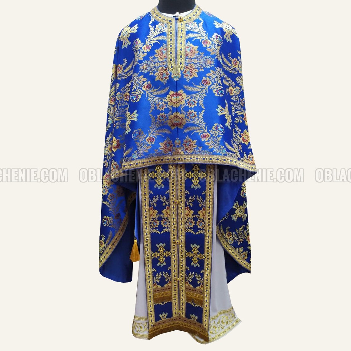 Blue Greek Style Orthodox Liturgical Vestments. Clergy Vestments. Blue ...