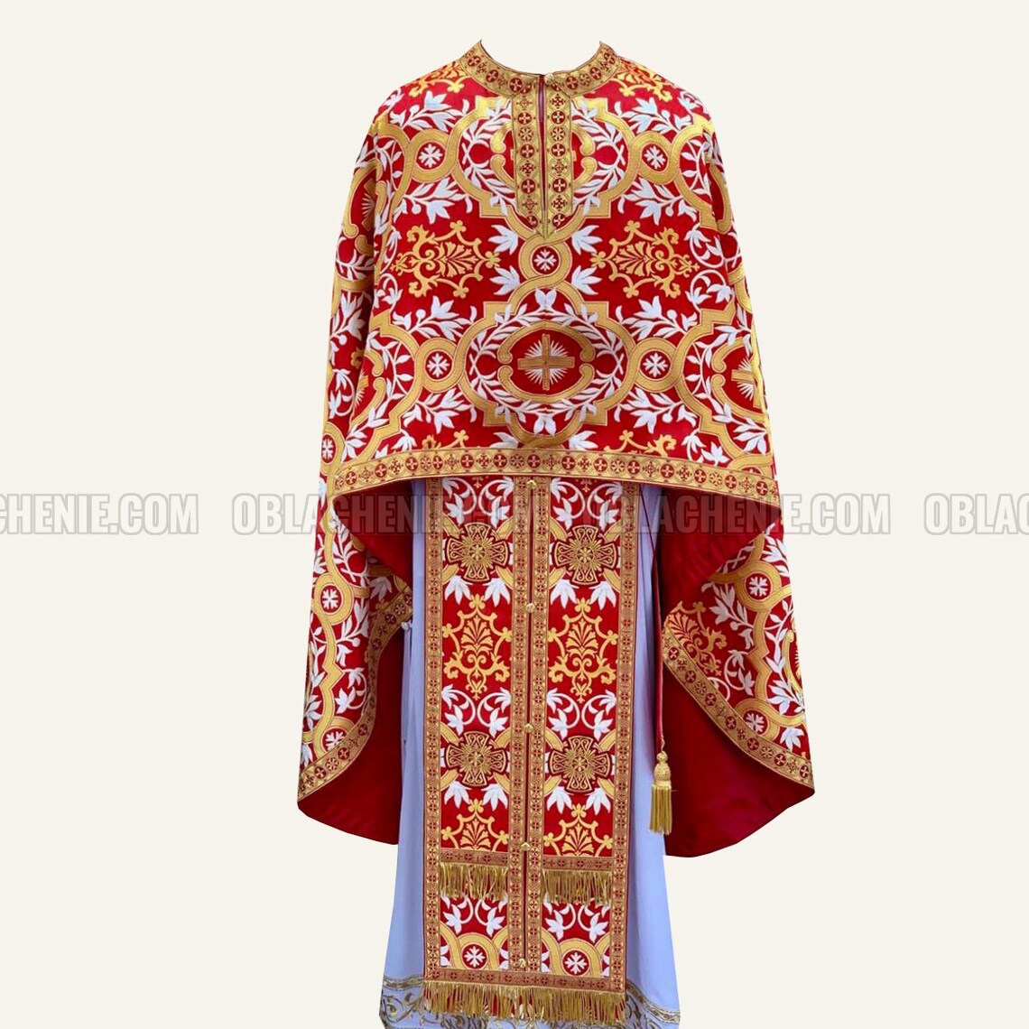 Red Orthodox Priest Vestment. Metallic Greek Brocade. Priest - Etsy