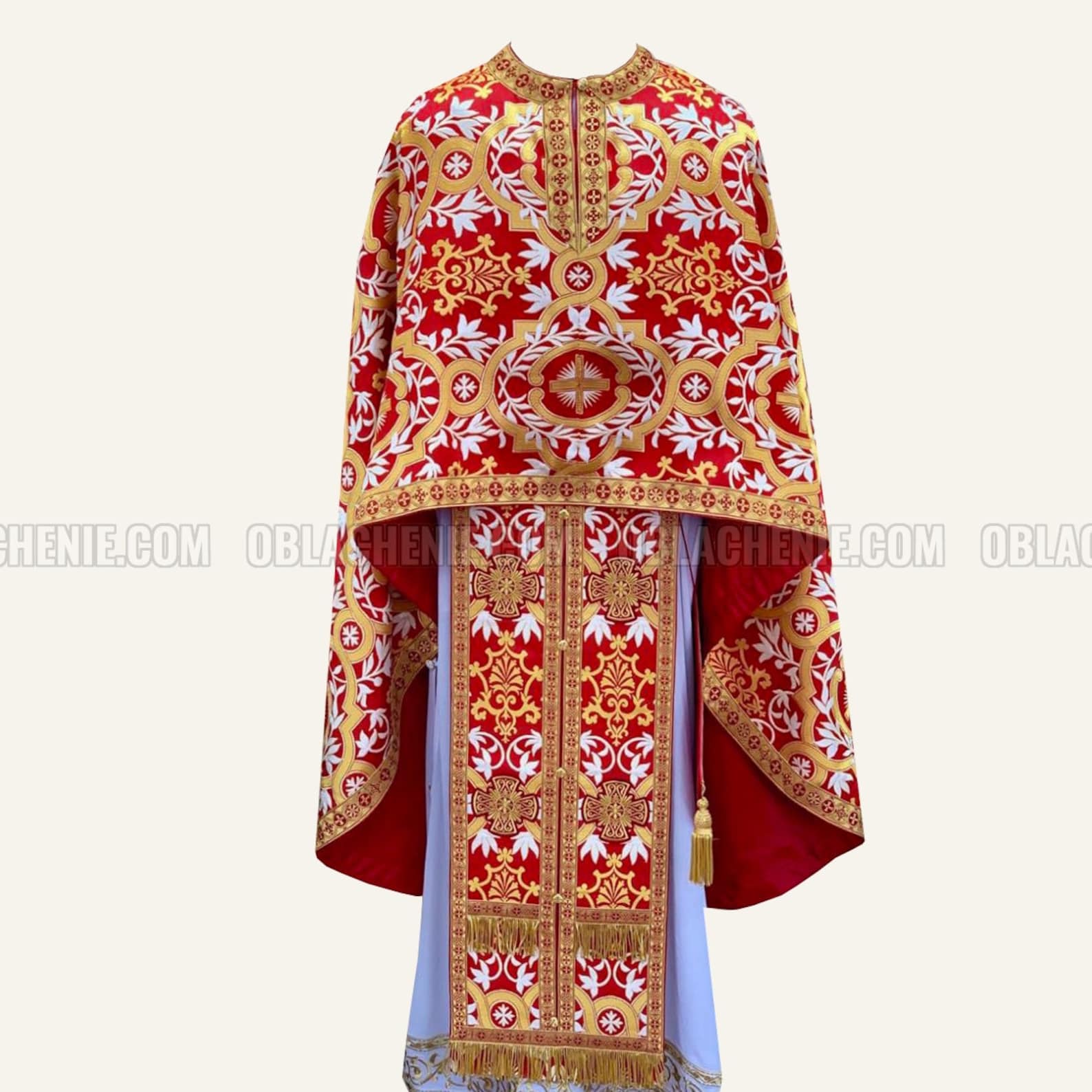 Red Orthodox Priest Vestment. Metallic Greek Brocade. Priest - Etsy