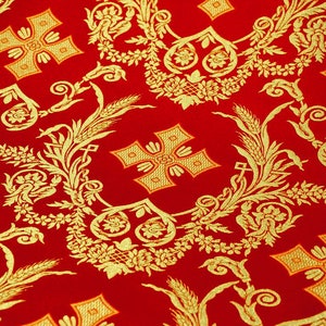 Church Fabric. Liturgical Nonmetallic Brocade. Priest Brocade Sold by ...