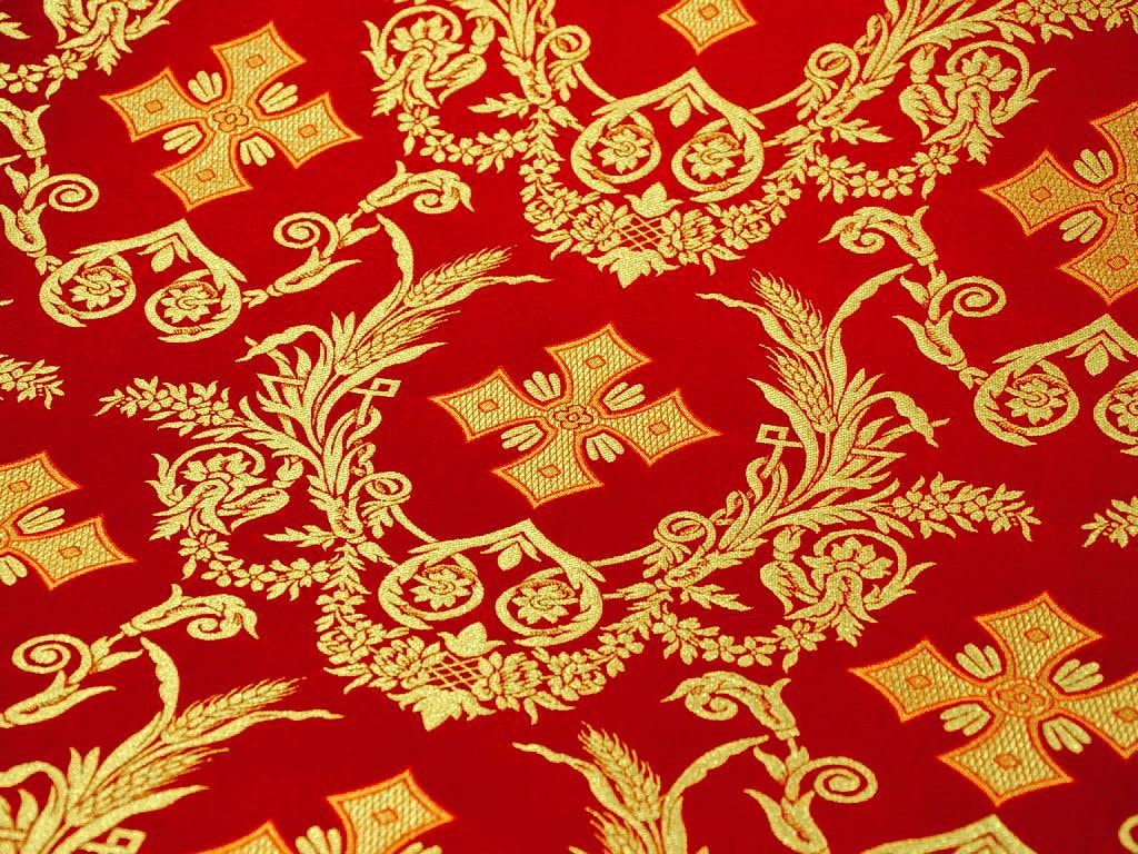 Church fabric. Liturgical Nonmetallic brocade. Priest Brocade | Etsy