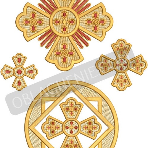 Liturgical Cross Applique. Machine Embroidery. Vestment - Etsy