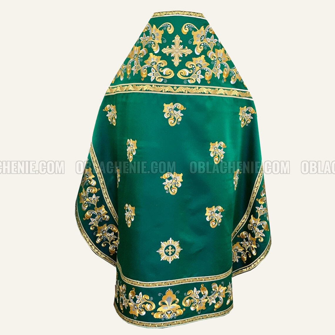 Green Orthodox Priest Vestments. Machine Embroidery. Italian Silk ...