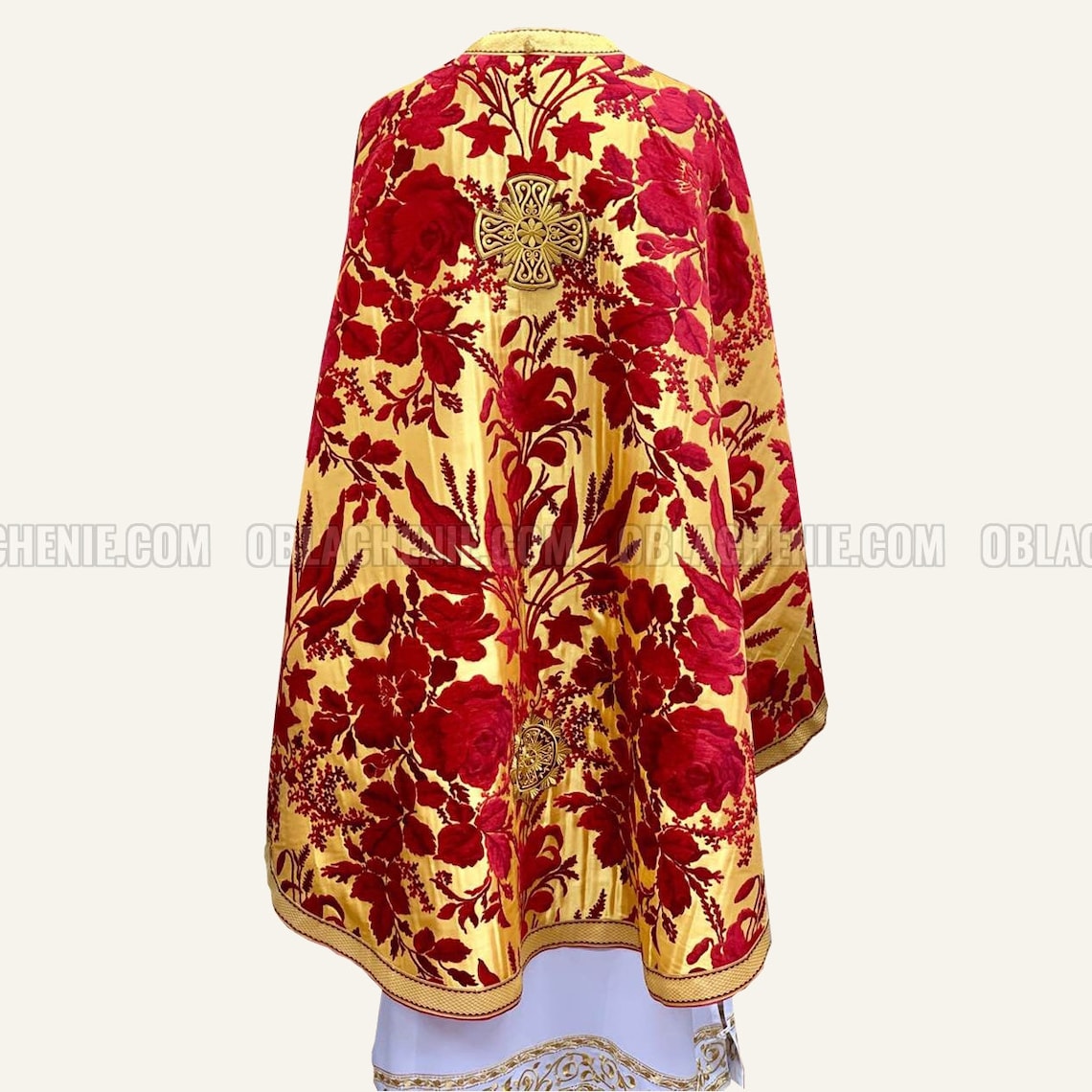 Red orthodox priest vestment. Metallic greek brocade. Priest | Etsy