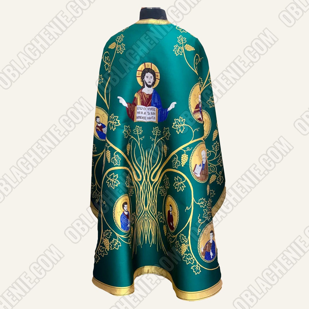 Lightweight Green Coupon Orthodox Vestments. Liturgical Vestments ...