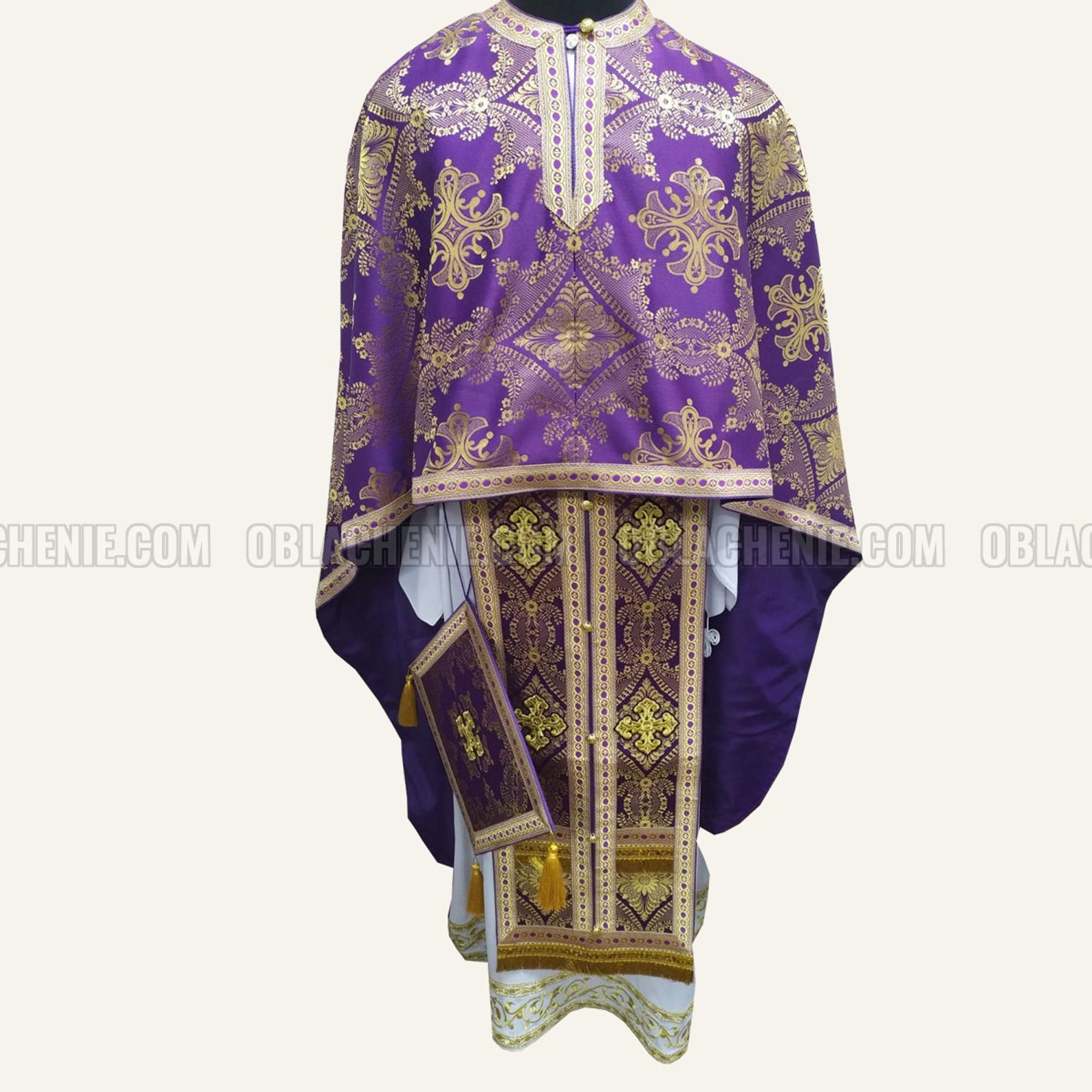 Purple orthodox priest vestments. Nonmetallic brocade. | Etsy