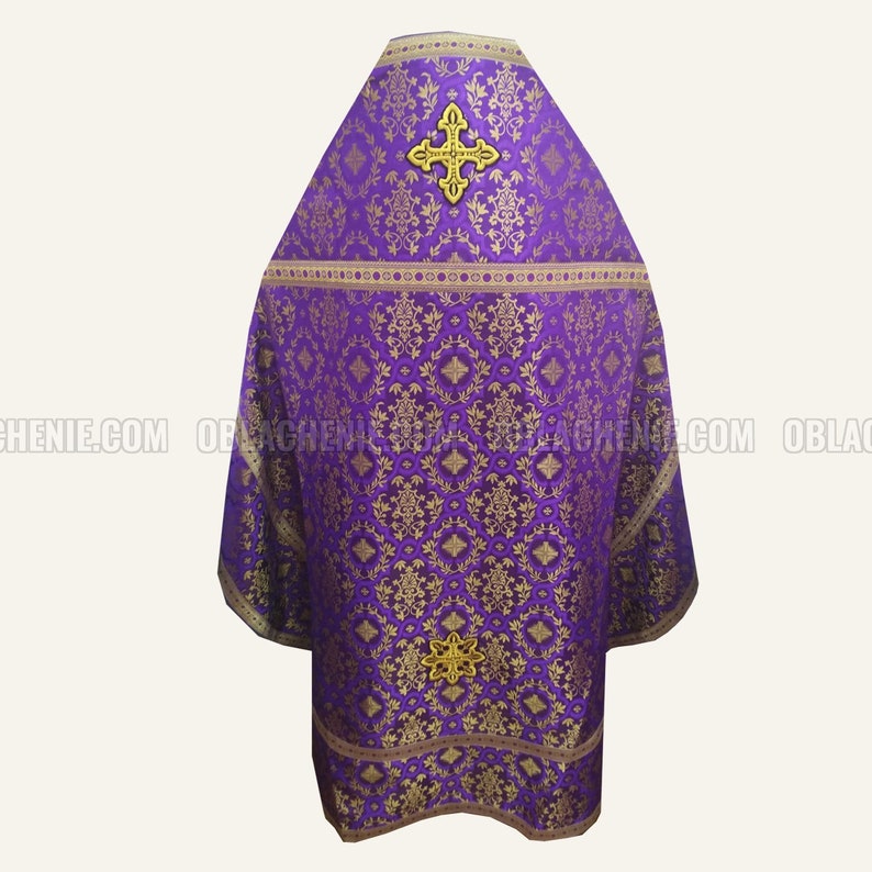 Purple Orthodox Priest Vestments. Nonmetallic Brocade. Eecclesiastical ...