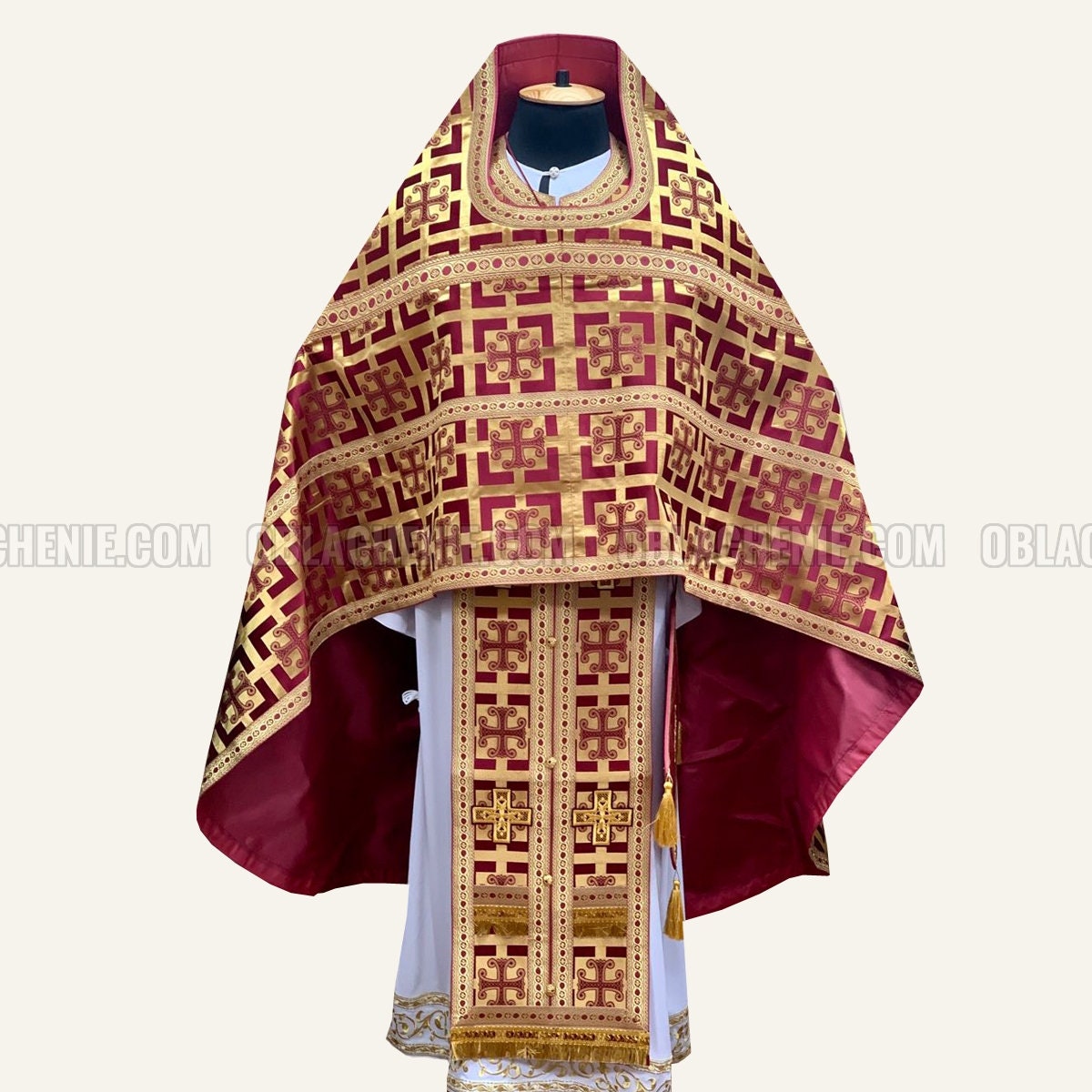 Burgundy Priest Vestment. Clergy Vestments. Russian Orthodox | Etsy