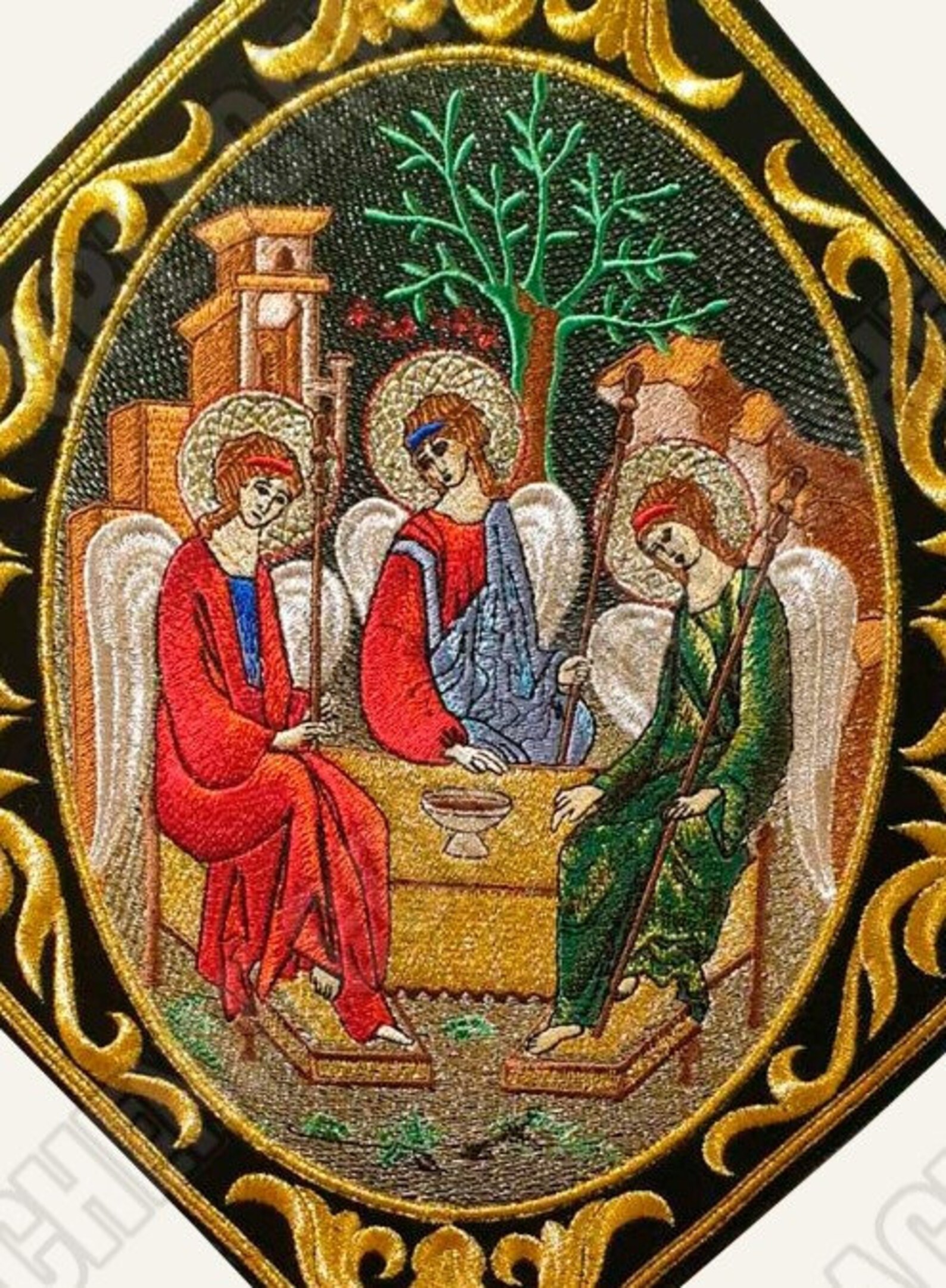 Liturgical Embroidered Vestment Appliques of Holy Trinity | Etsy