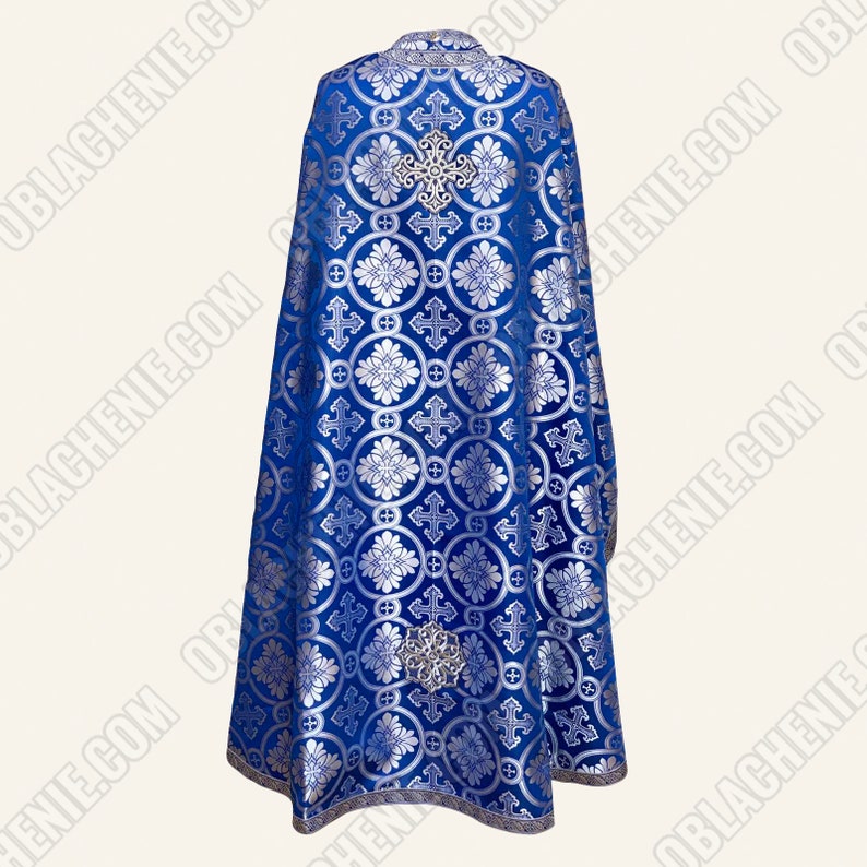 Blue Orthodox Priest Vestments. Nonetallic Brocade. Clergy Vestments ...