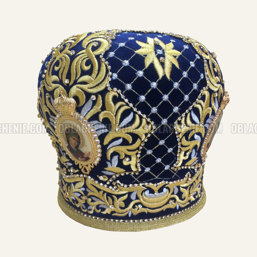 Miters. Head Dresses. Blue Velvet. Exclusive Design. - Etsy