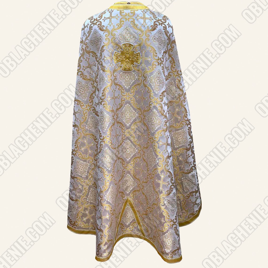 White-gold Orthodox Priest Vestments. Brocade. Clergy - Etsy