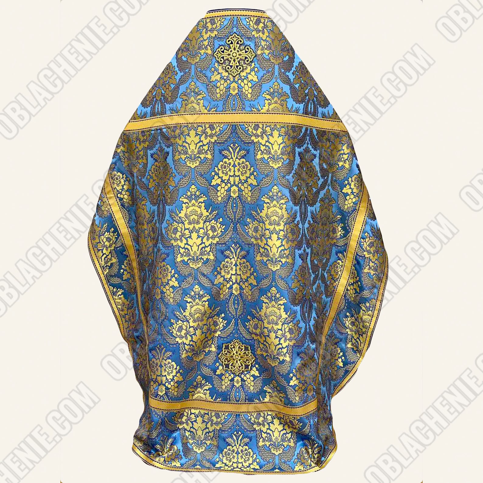 Blue Orthodox Liturgical Vestments. Clergy Vestments. Blue Metallic ...