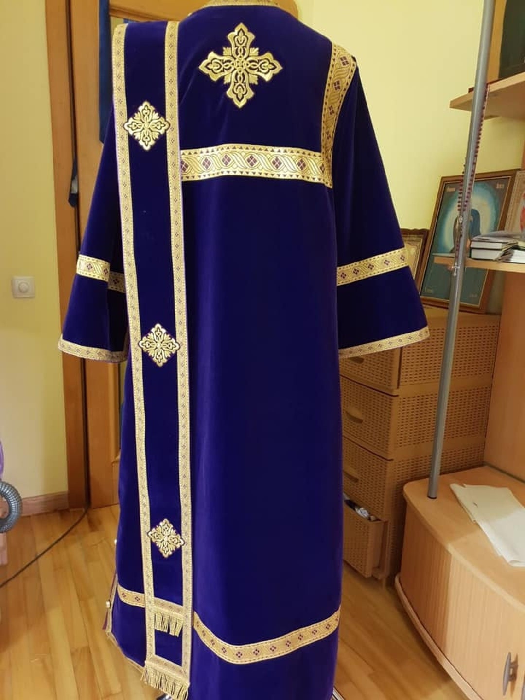 Purple Deacons Vestment. Deacon Set Vestment. Velvet. Custom Vestments ...