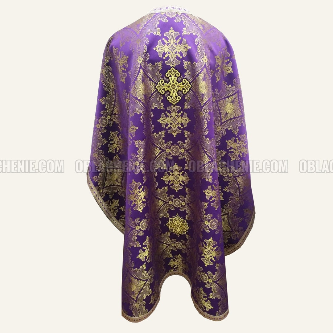 Purple Orthodox Priest Vestments. Nonmetallic Brocade. Eecclesiastical ...