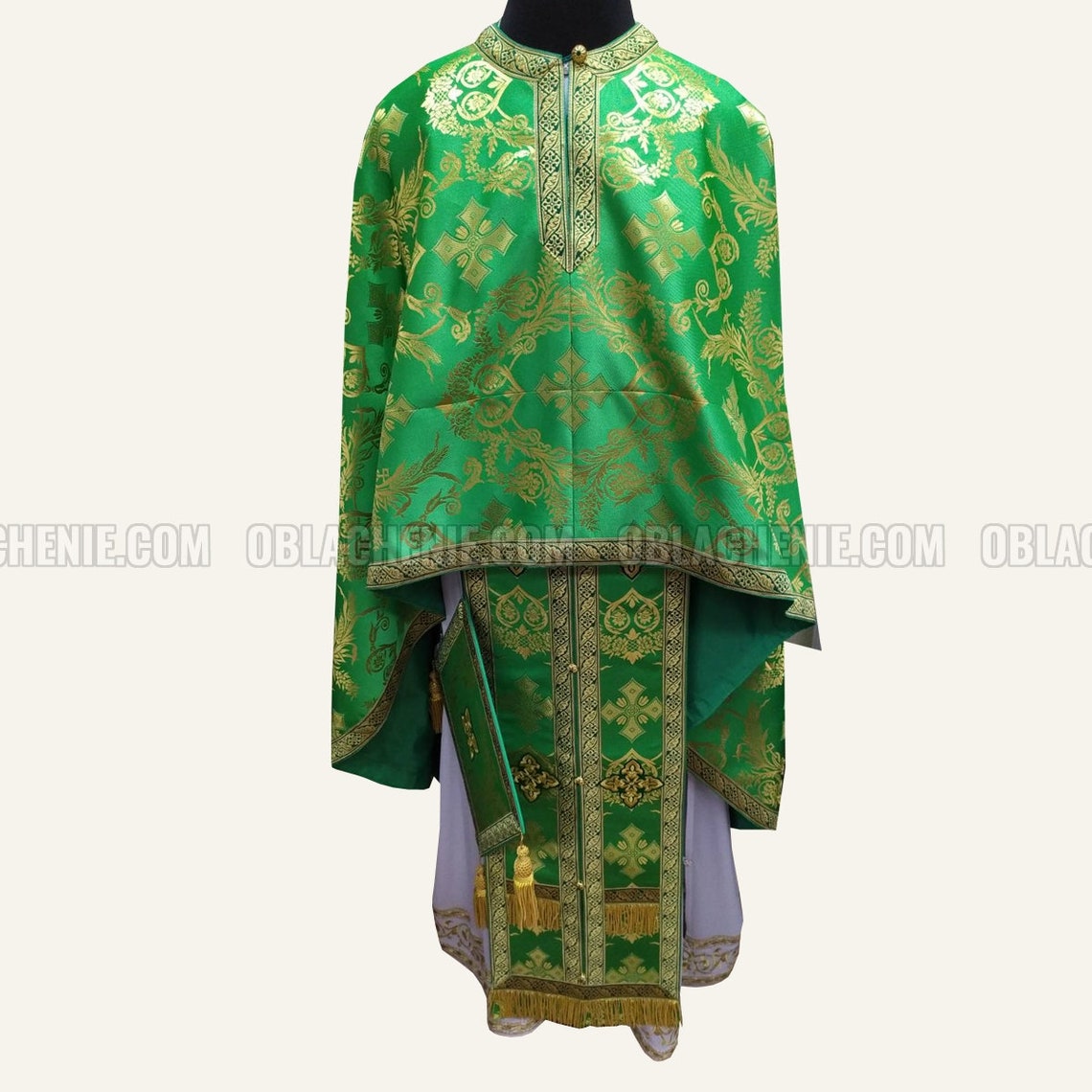 Green Priest Set Vestment. Nonmetallic Lightweight Brocade. - Etsy