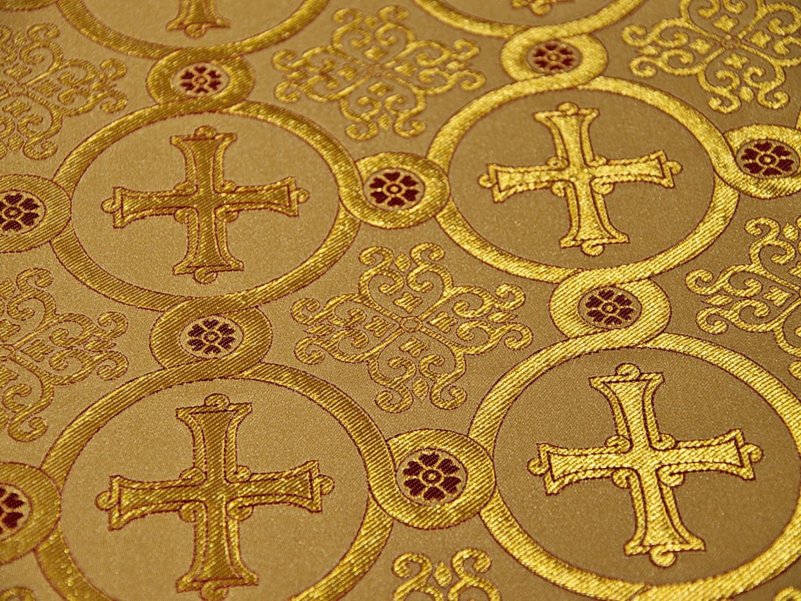 Liturgical Fabric for Clergy Vestments. Church Nonmetallic | Etsy