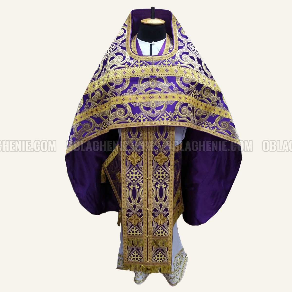 Purple Orthodox Priest Vestments. Nonmetallic Brocade. Eecclesiastical ...