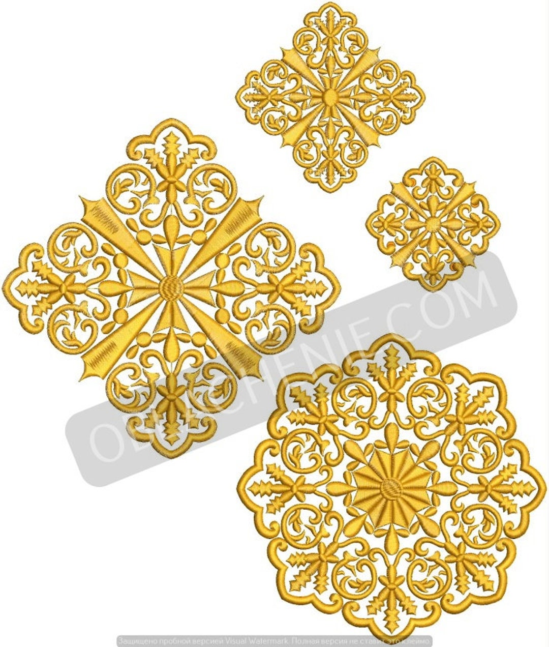 Liturgical Cross Applique. Machine Embroidery. Vestment Crosses. Priest ...