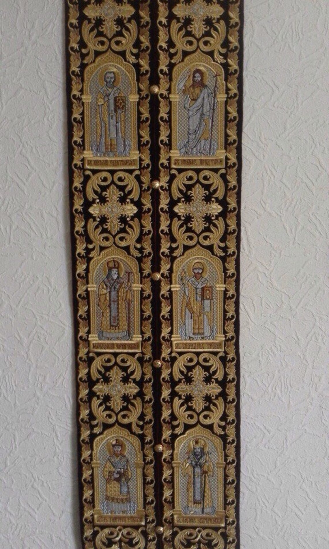 Embroidered Liturgical Icons of the Saints. 11/21 Cm (4.3/8.3') Size ...